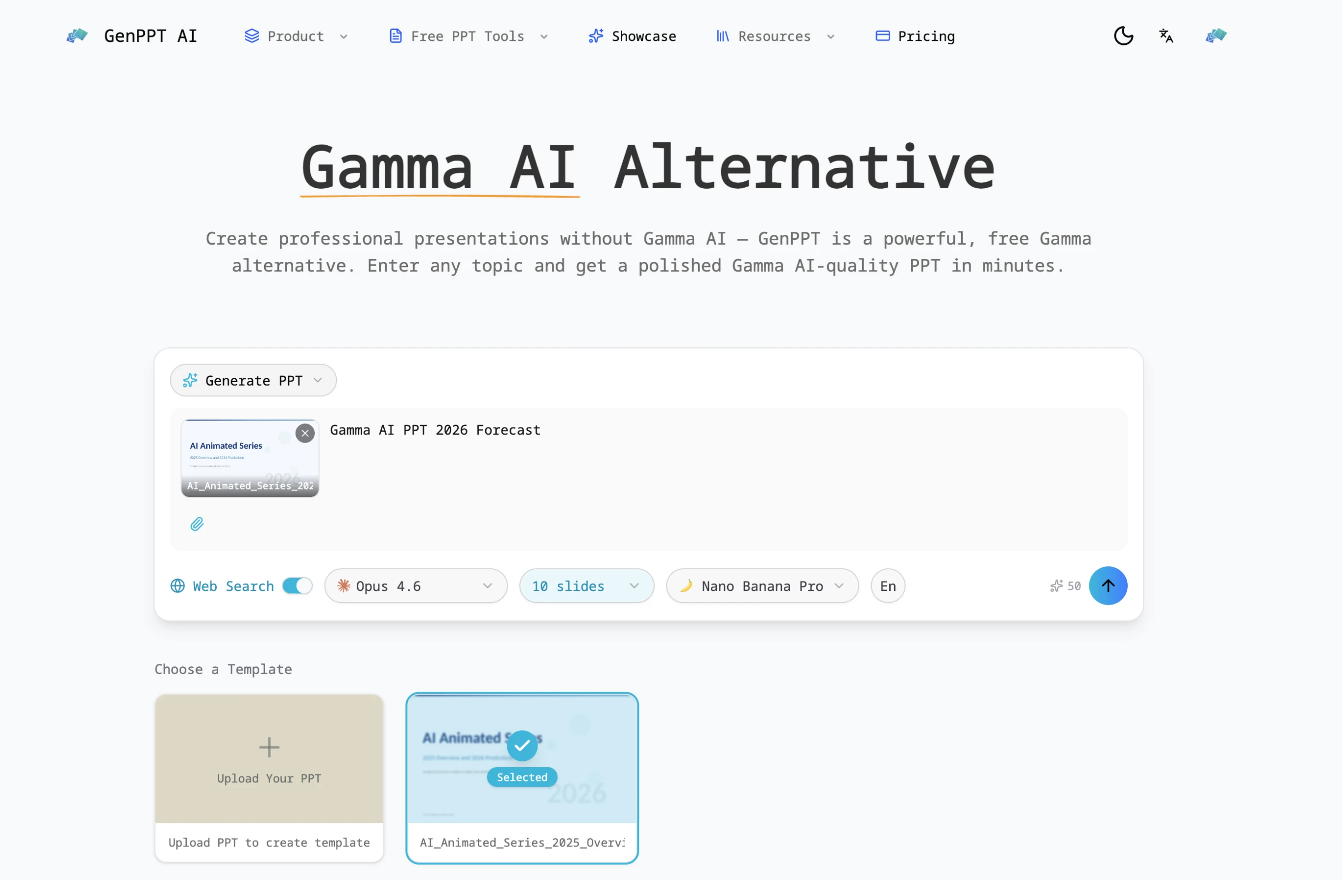Gamma AI 替代方案 - 免费 AI PPT 生成器 | Gamma App